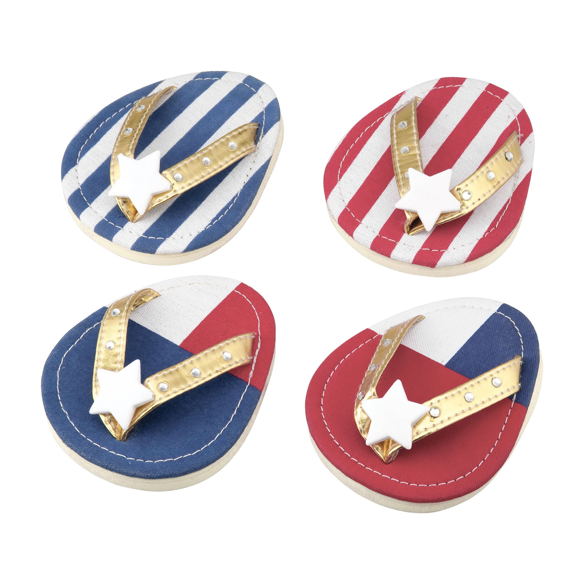 Drinkwear 4-Piece Patriot Flip Flop Coasters for Wine, Beer and ...