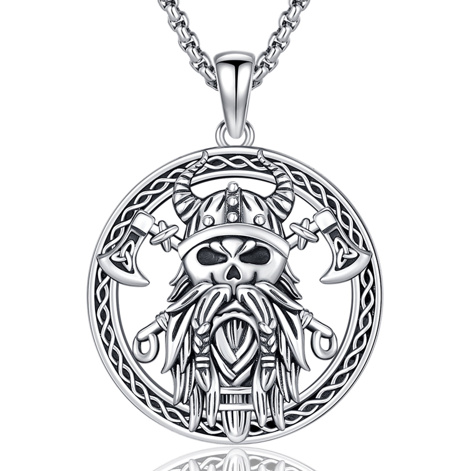 Drinsper Viking Necklace Pendant for Men Women, 925 Sterling Silver ...