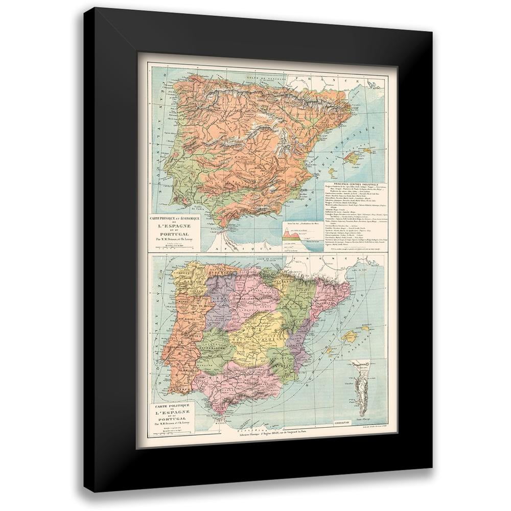 Drioux 11x14 Black Modern Framed Museum Art Print Titled - Spain ...