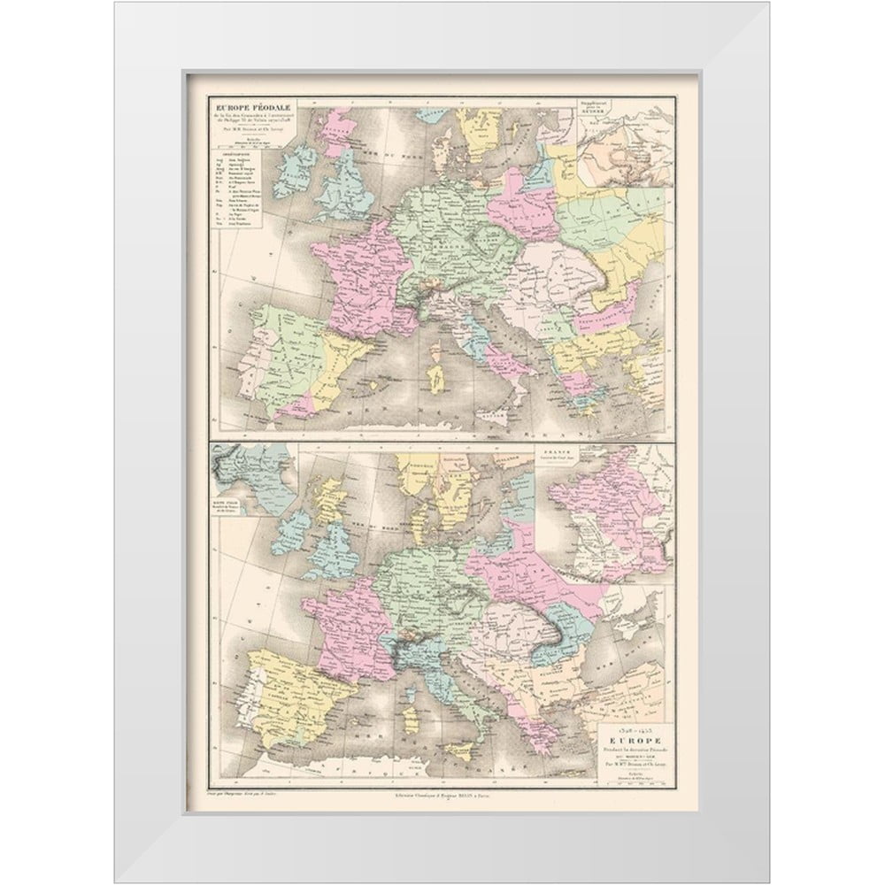 Drioux 11x14 White Modern Wood Framed Museum Art Print Titled - Feudal ...