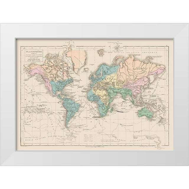 Drioux 14x11 White Modern Wood Framed Museum Art Print Titled ...