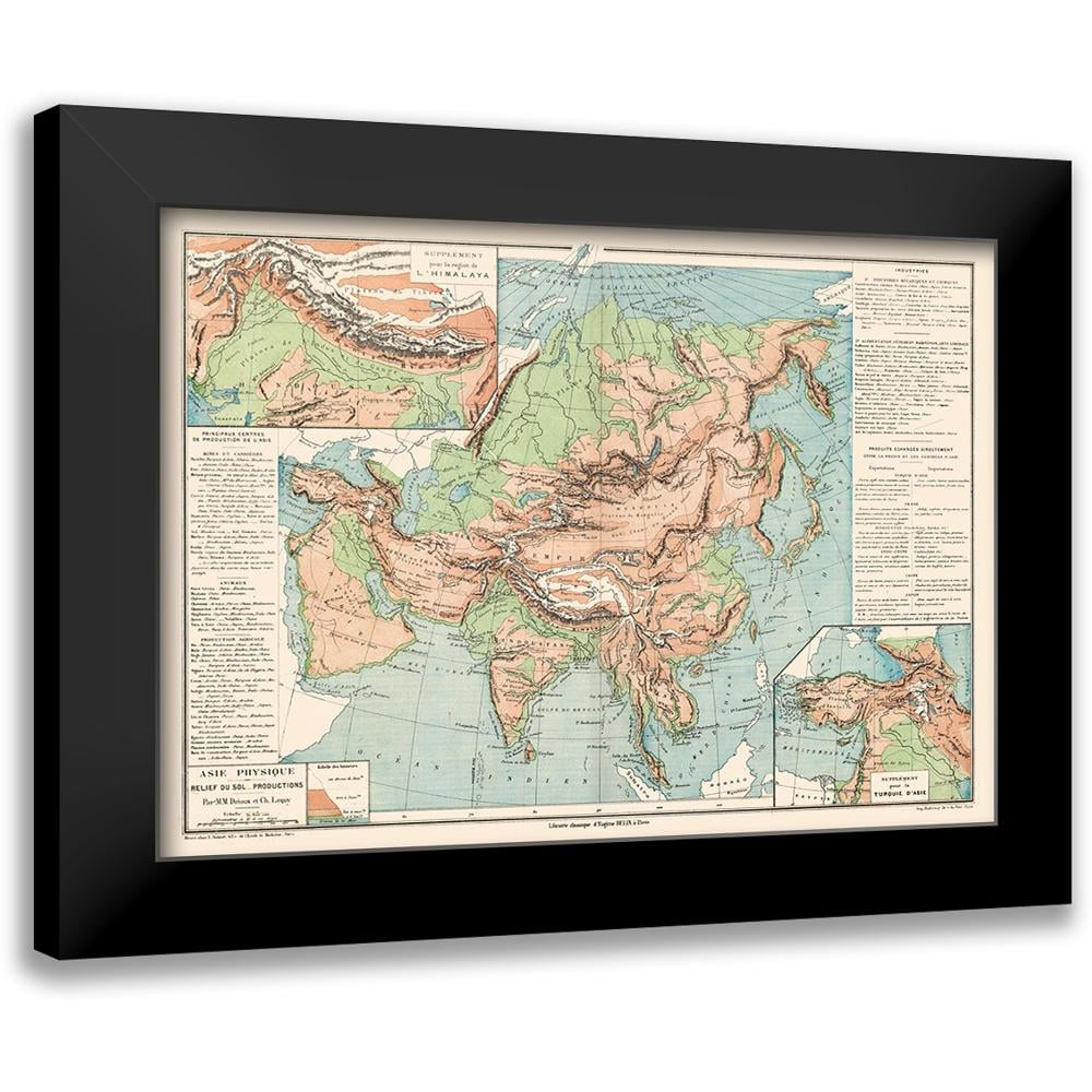 Drioux 18x14 Black Modern Framed Museum Art Print Titled - Asia ...
