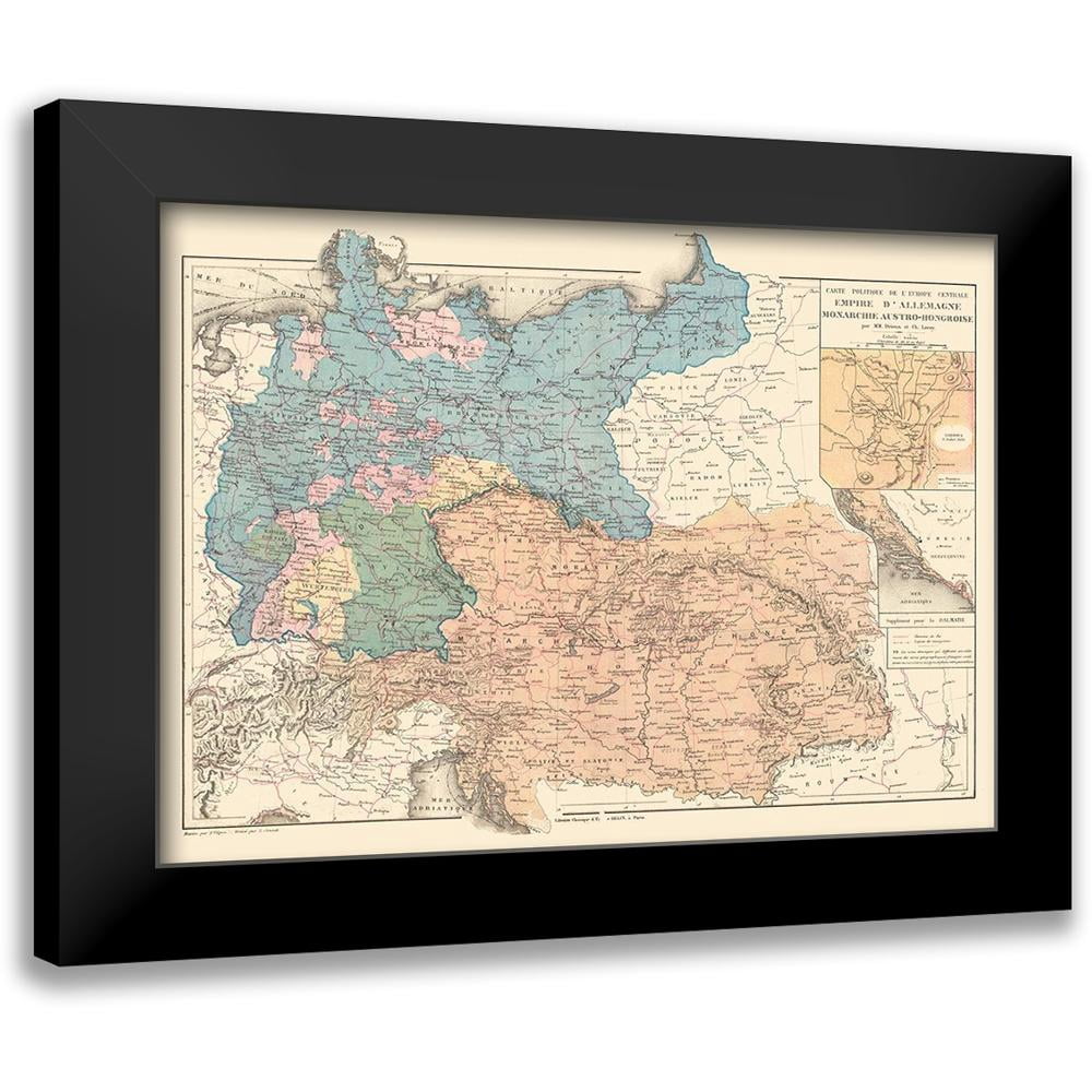 Drioux 18x14 Black Modern Framed Museum Art Print Titled - Europe ...