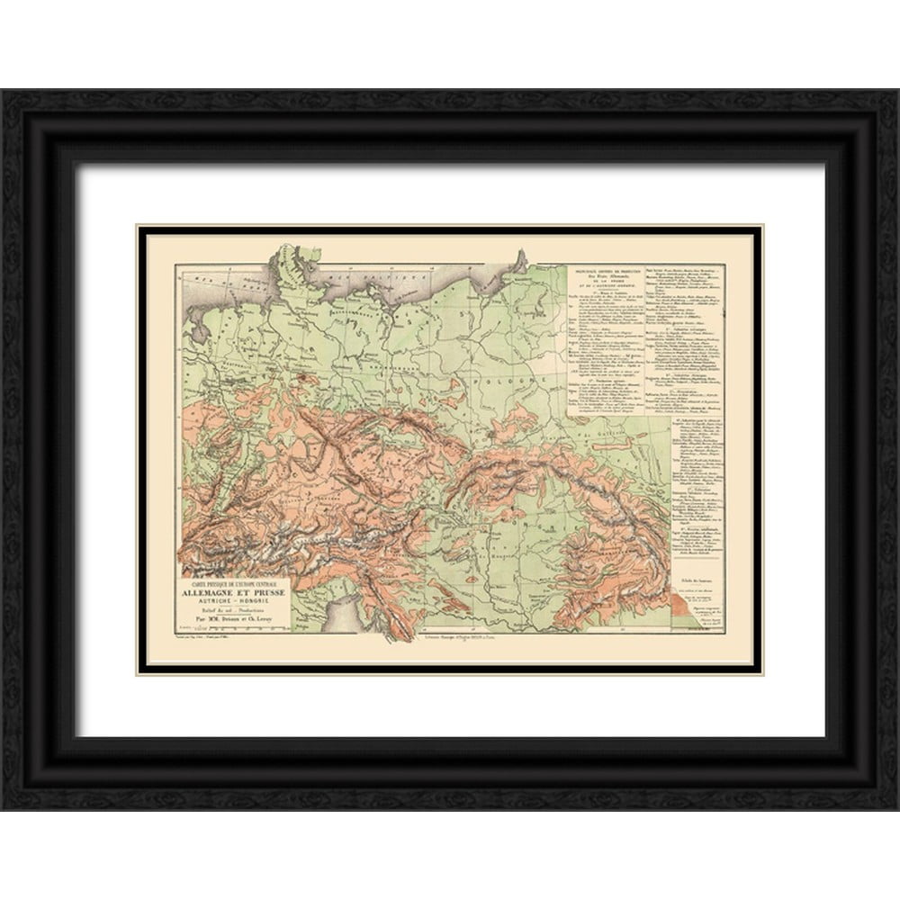 Drioux 18x14 Black Ornate Wood Framed with Double Matting Museum Art ...