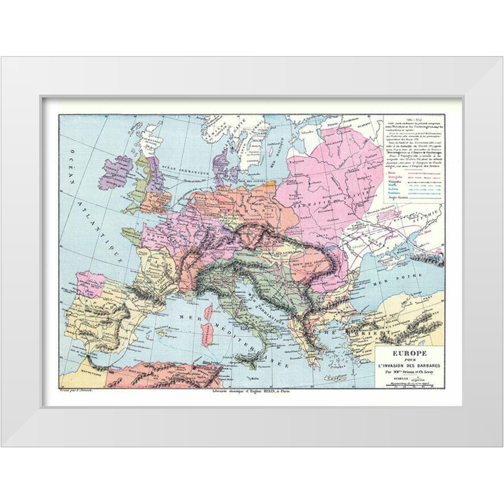 Drioux 18x14 White Modern Wood Framed Museum Art Print Titled ...