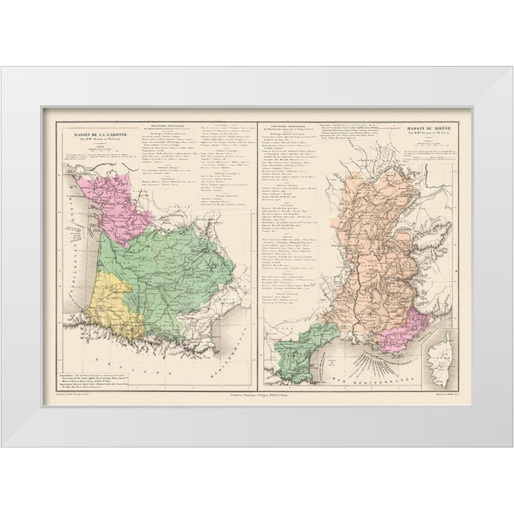 Drioux 18x14 White Modern Wood Framed Museum Art Print Titled - Garonne ...