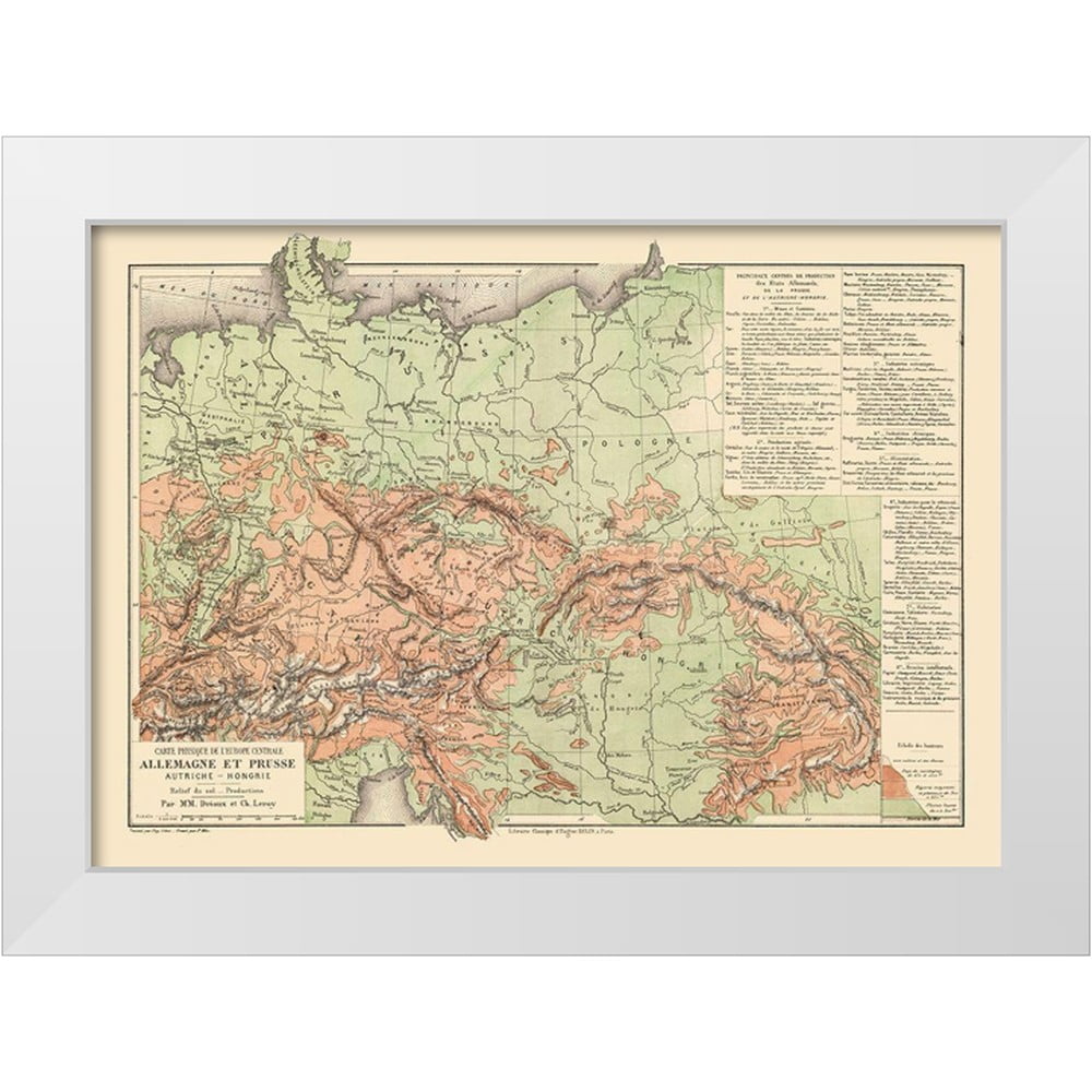 Drioux 24x18 White Modern Wood Framed Museum Art Print Titled - Prussia ...