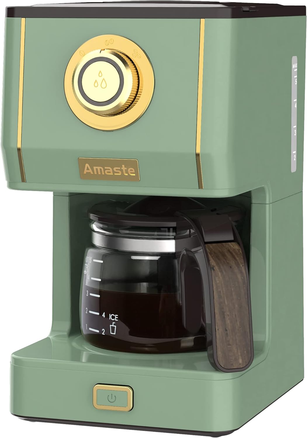 Drip Coffee Machine with 25 Oz Glass Pot, Retro Style Maker with ...