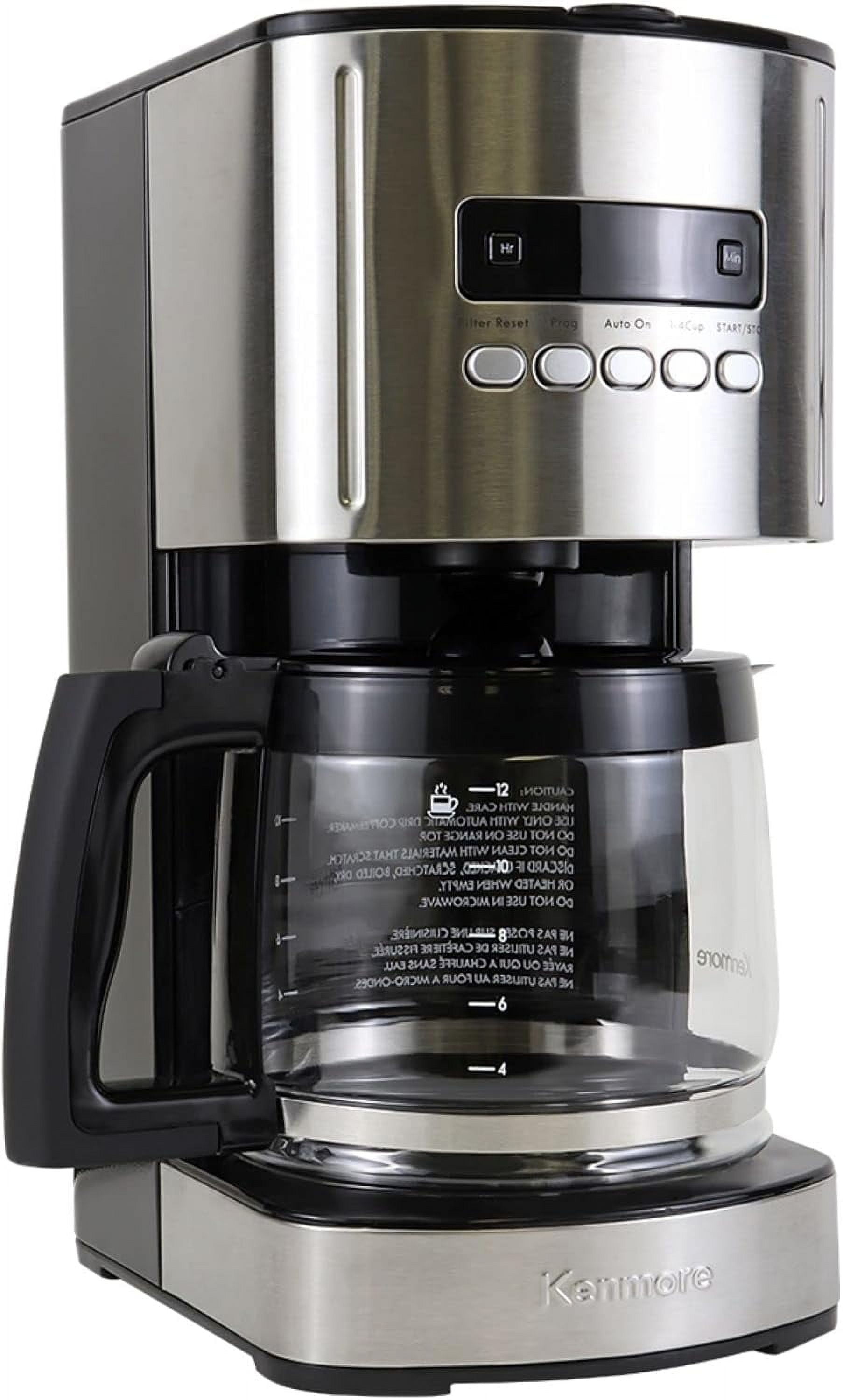 Drip Coffee Maker - 12 Cup Programmable Cafe Machine With Glass Pot ...