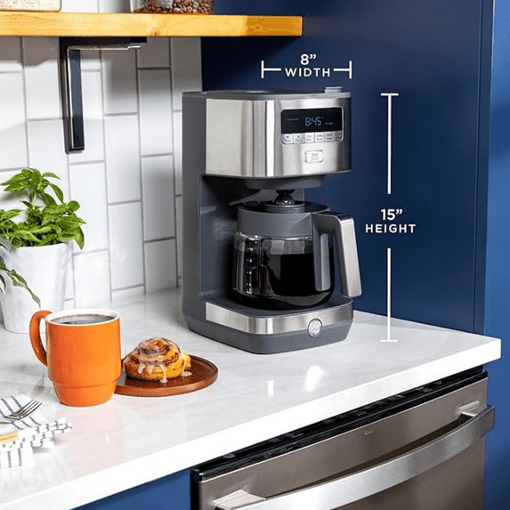 Drip Coffee Maker With Timer | 12-Cup Glass Carafe Coffee Pot With ...