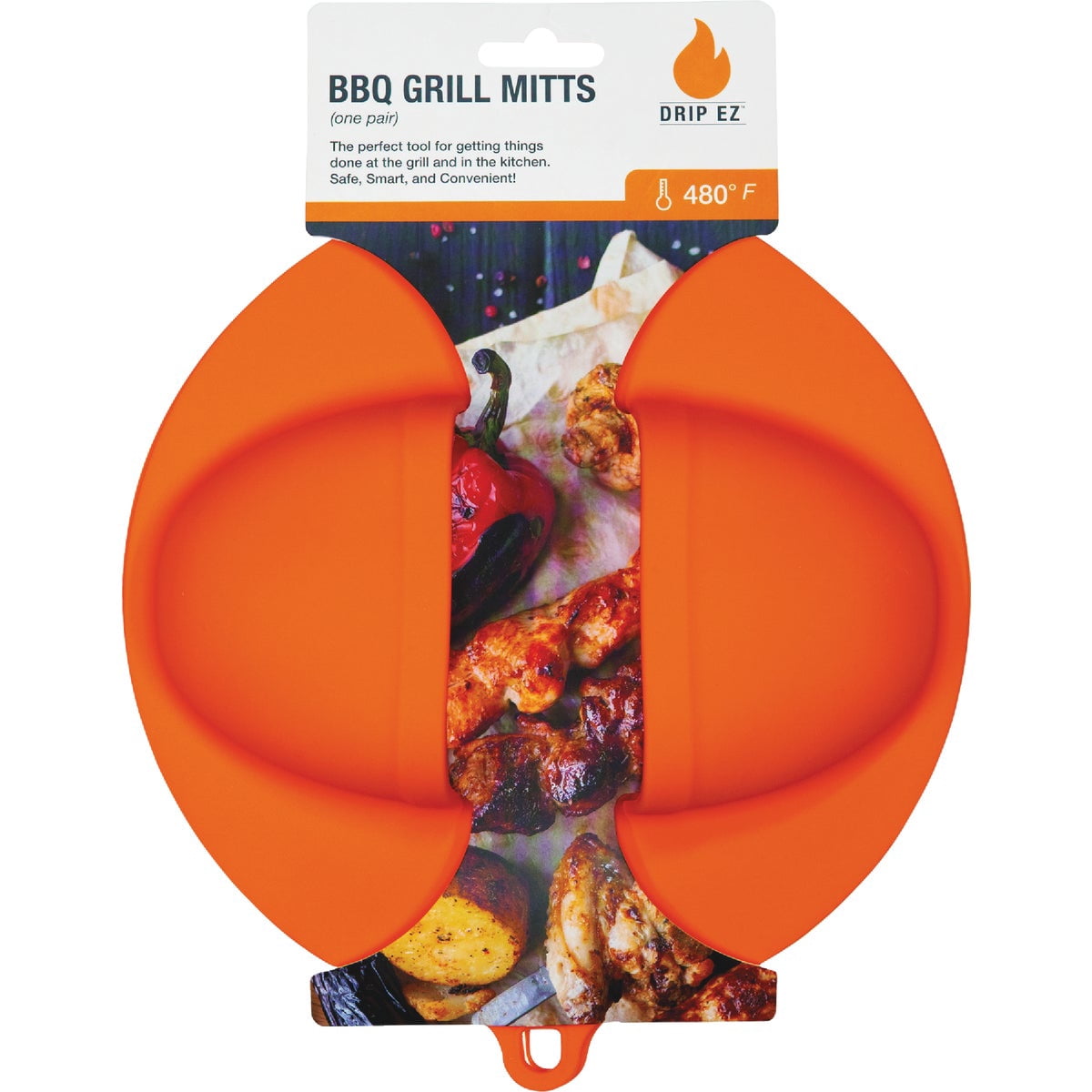 Drip EZ BBQ Grill Mitts - Heat Resistant up to 480F - Durable Silicone ...