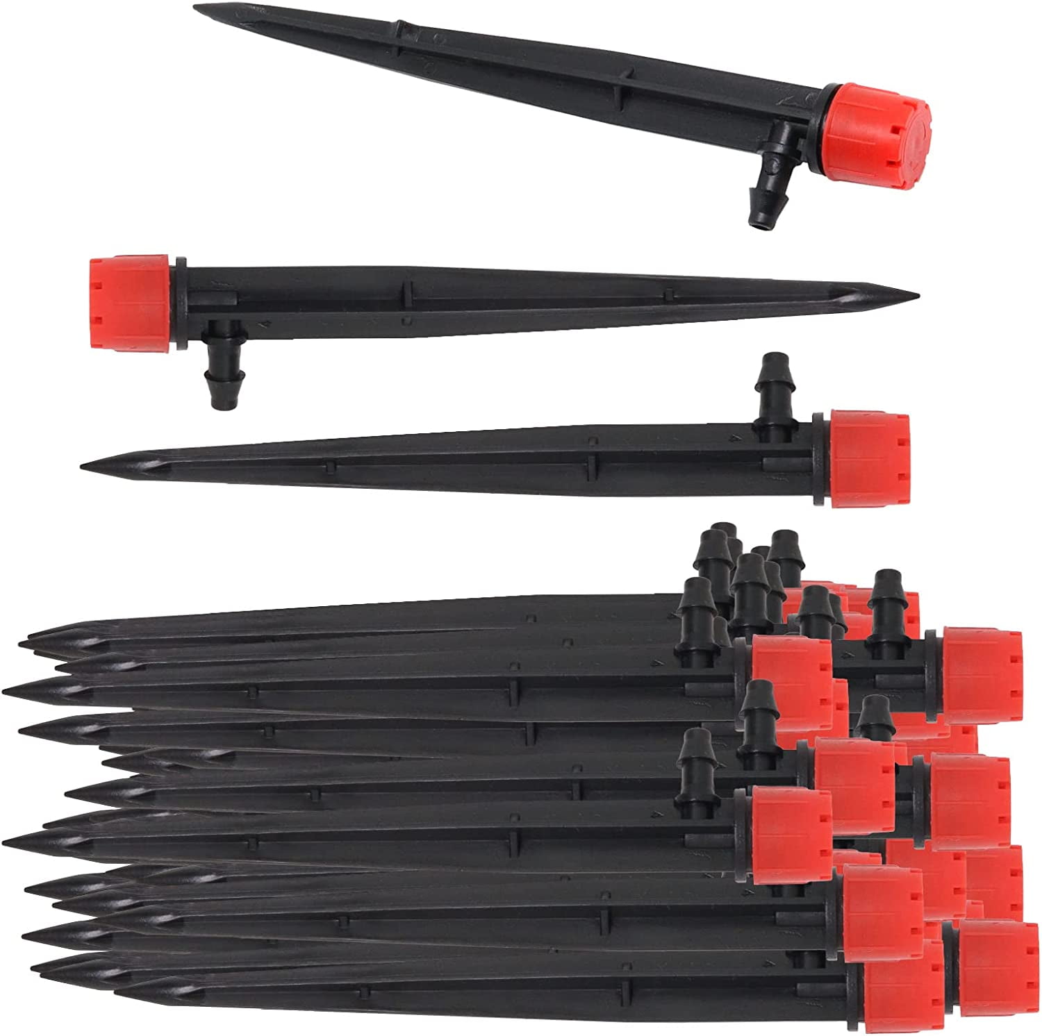 Drip Emitters, Adjustable Irrigation Drippers with 8 Holes for 1/4 Inch ...