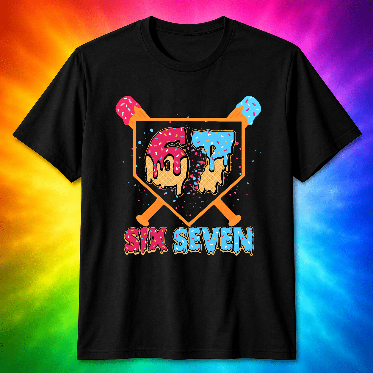 Drip Ice Cream 67 Meme Funny Viral Trend Unisex T-shirt Size S-5XL ...