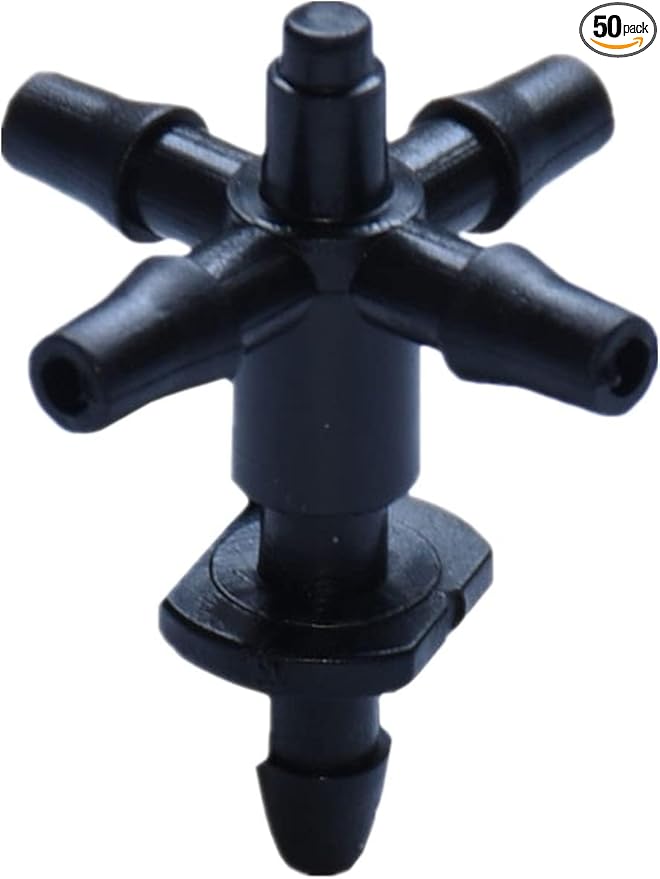 Drip Irrigation Connecter 3/5mm Tubing Irrigation Joint 1/8'' Barbs 5 ...