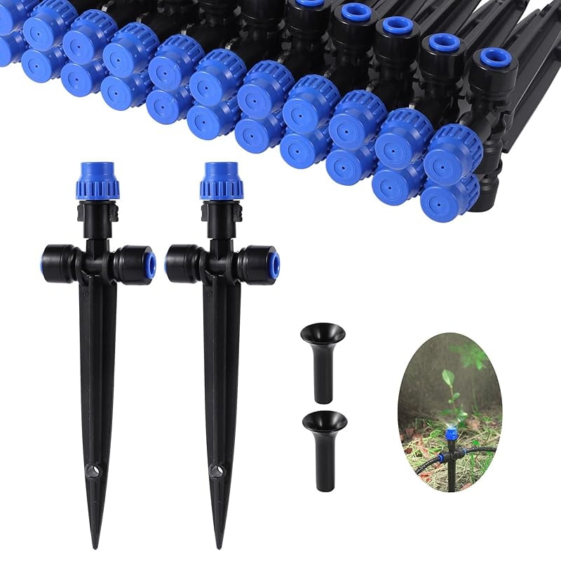 Drip Irrigation Emitters,with Adjustable 360 Degree Water Flow Drippers ...