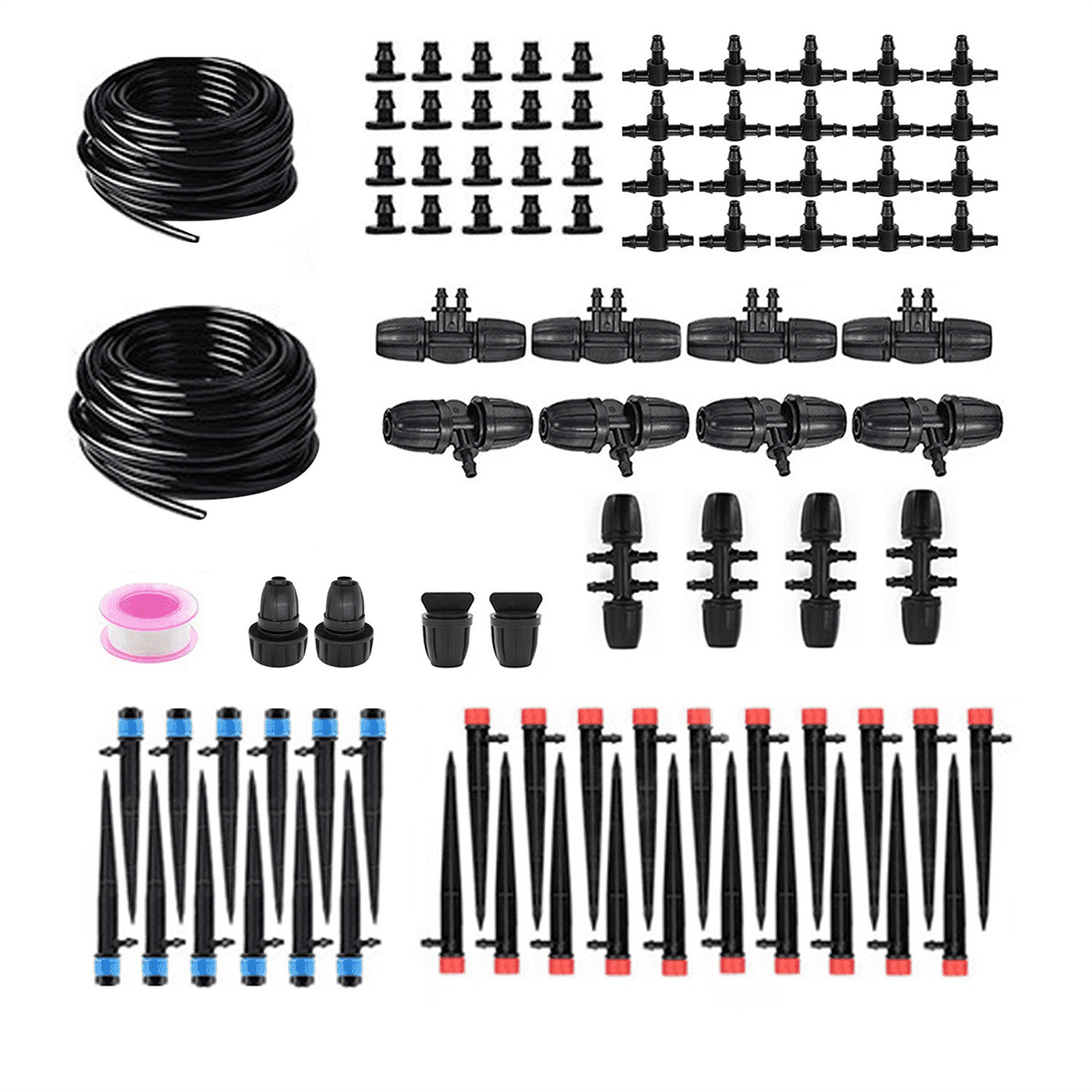 Drip Irrigation Kit Garden Improved Push-To-Connect Adjustable Drip ...