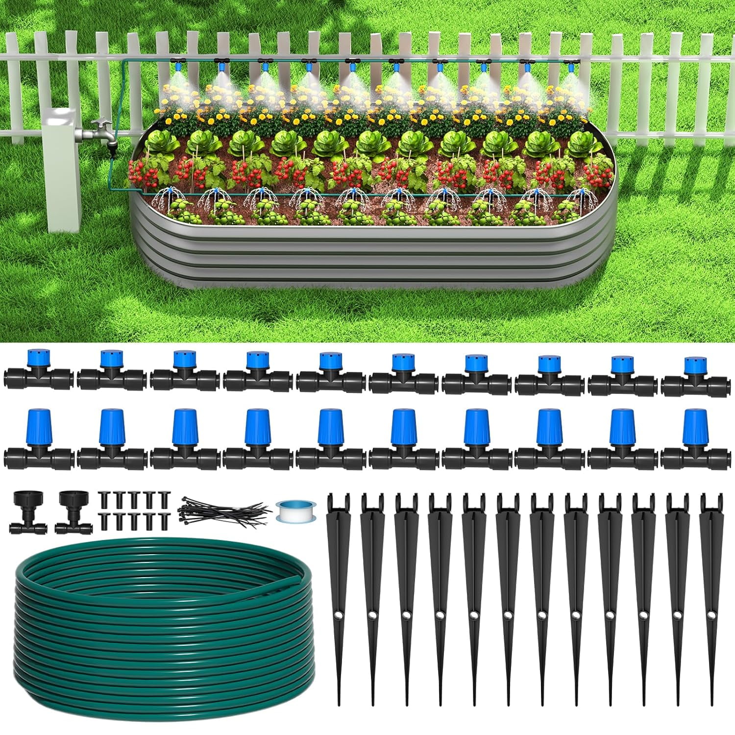Drip Irrigation System, 230FT Garden Watering System with Quick-to ...
