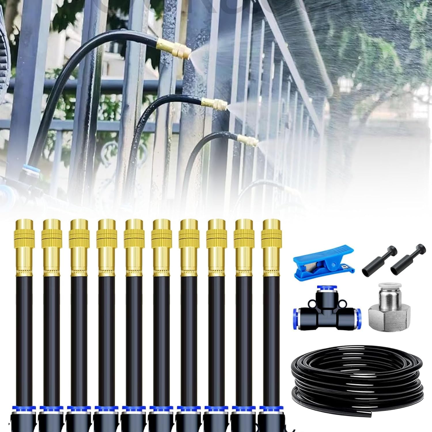 Drip Irrigation System, 360° Bendable Drip Irrigation Kit Automatic ...