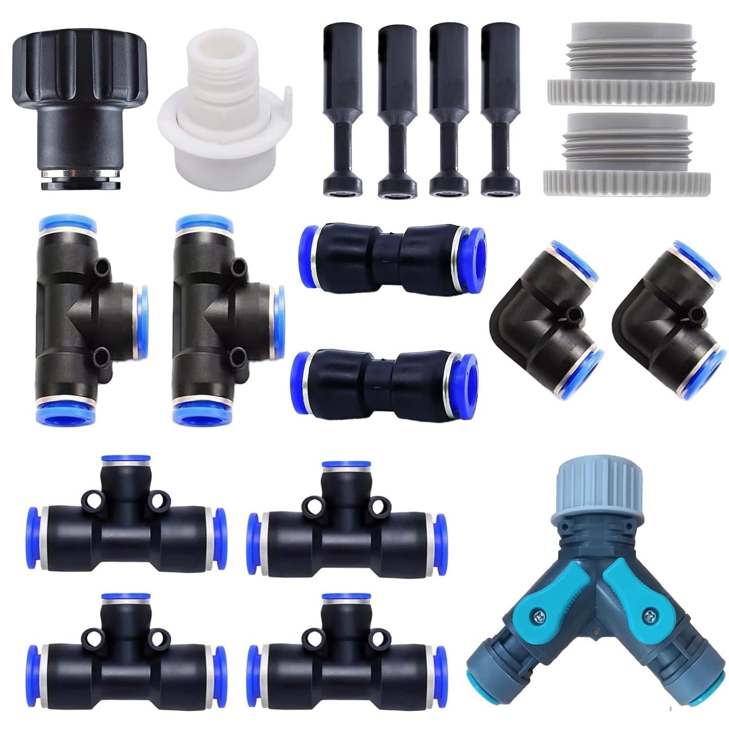 Drip Irrigation System Accessory Kit, Y-Type Water Distributor, Quick ...