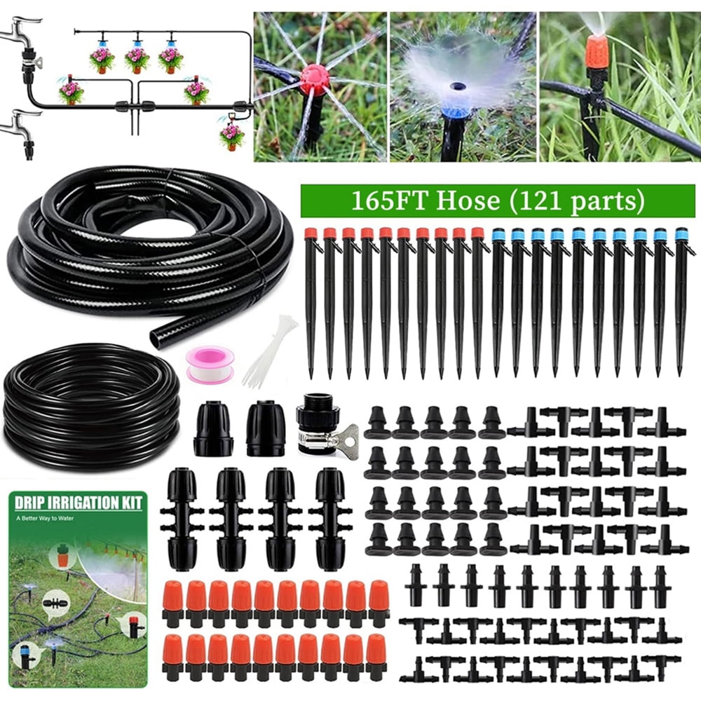 Drip Irrigation System, Garden Watering System with Adjustable Drip ...