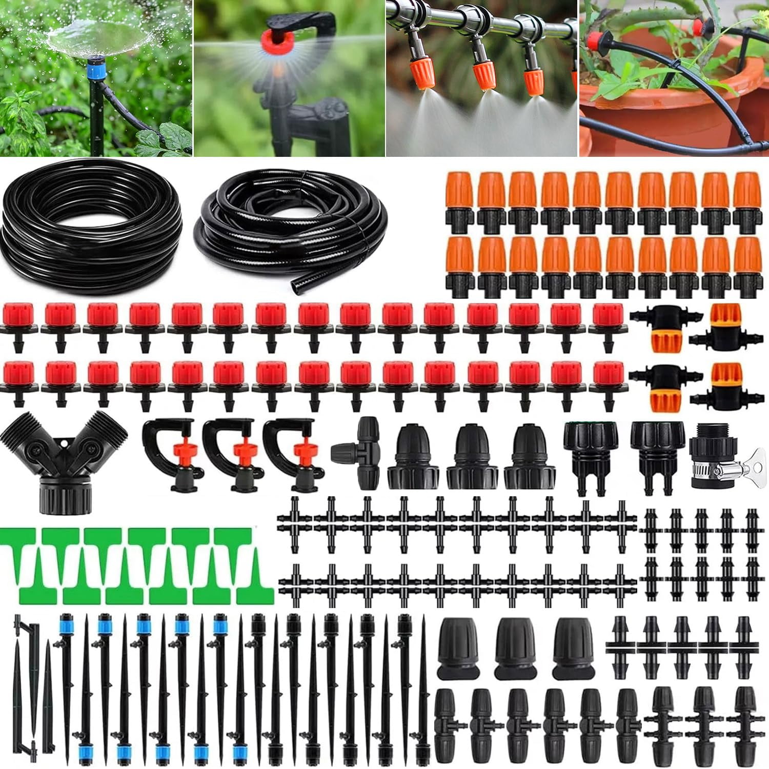 Drip Irrigation System Kit for Garden: 299CPS Automatic Drip Irrigation ...