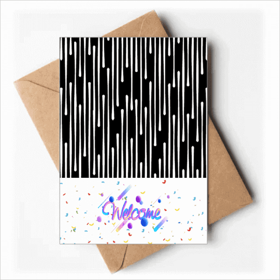 Drip Line Art Grain Illustration Pattern Welcome Back Greeting Cards ...
