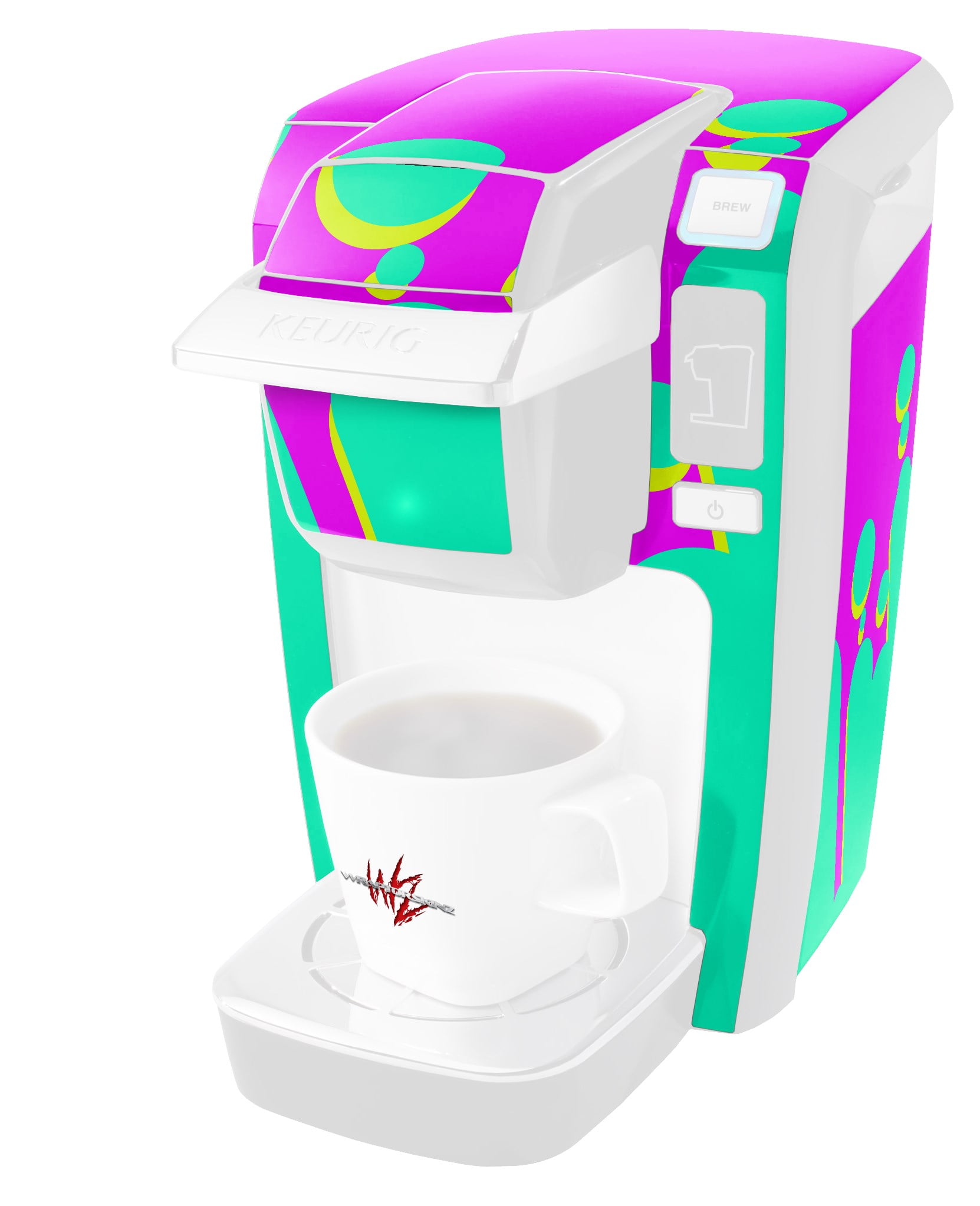 Drip Teal Pink Yellow - Decal Style Vinyl Skin fits Keurig K10 / K15 ...