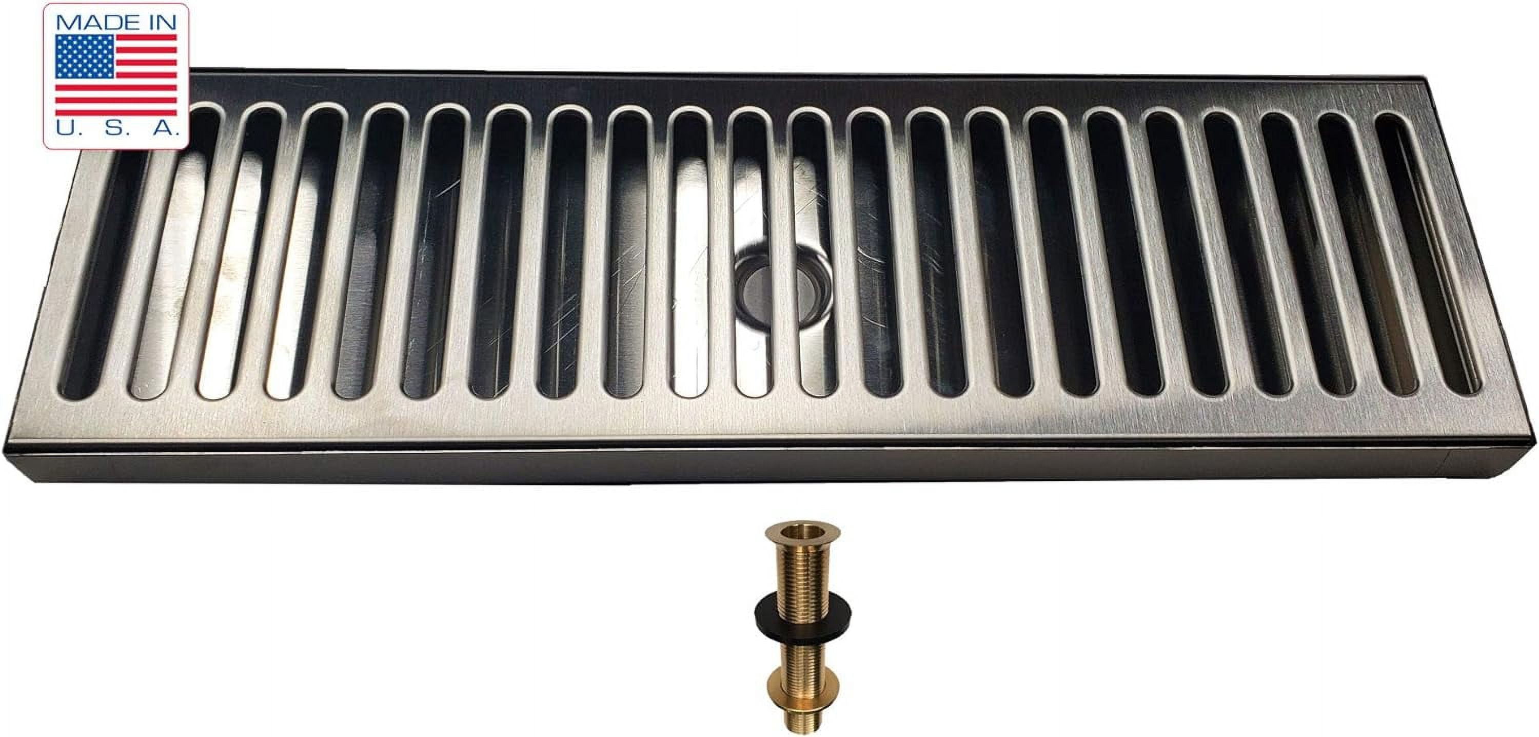 Drip Tray with Drain, 16 x 5, 16" X 5", Stainless Steel - Walmart.com
