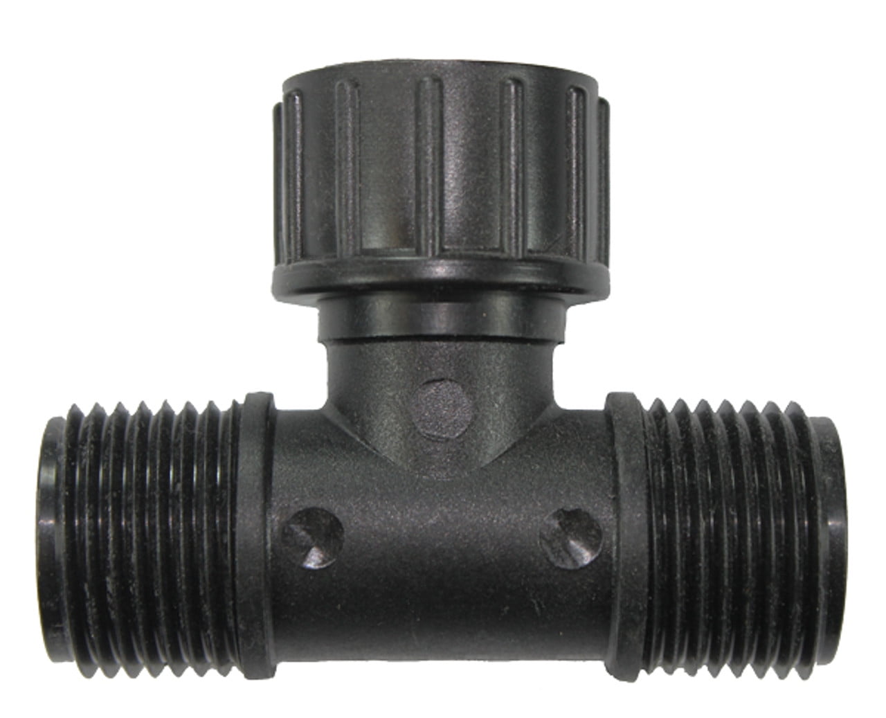 DripWorks Hose Tee Fitting – Durable Black Plastic T-Splitter with ...