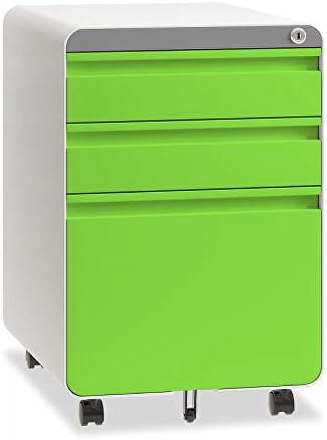 Dripex 3 Drawer File Cabinet, Metal Filing Cabinets with Lock Wheels ...