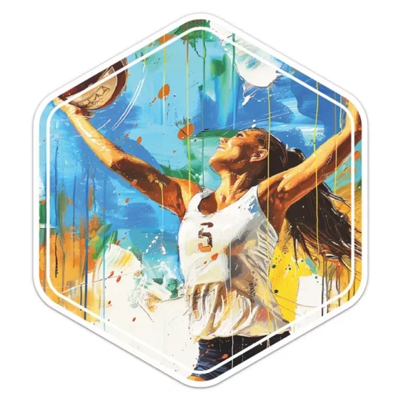 Dripping Beach Volleyball Sport Sticker Phone Decal Water Bottle ...
