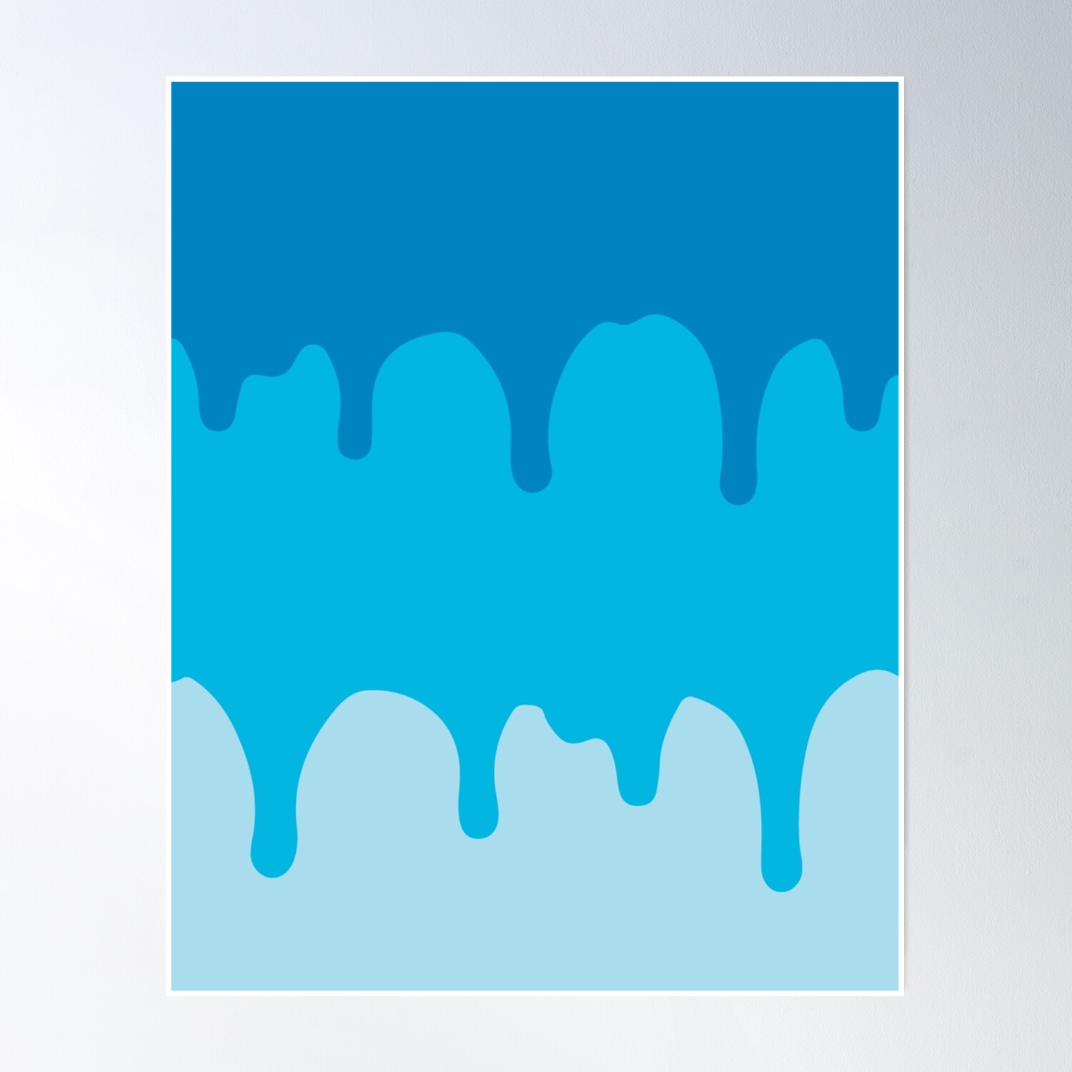 Dripping Blue Poster Wall Art, Modern Wall Decor, 16x24 UNFRAMED ...