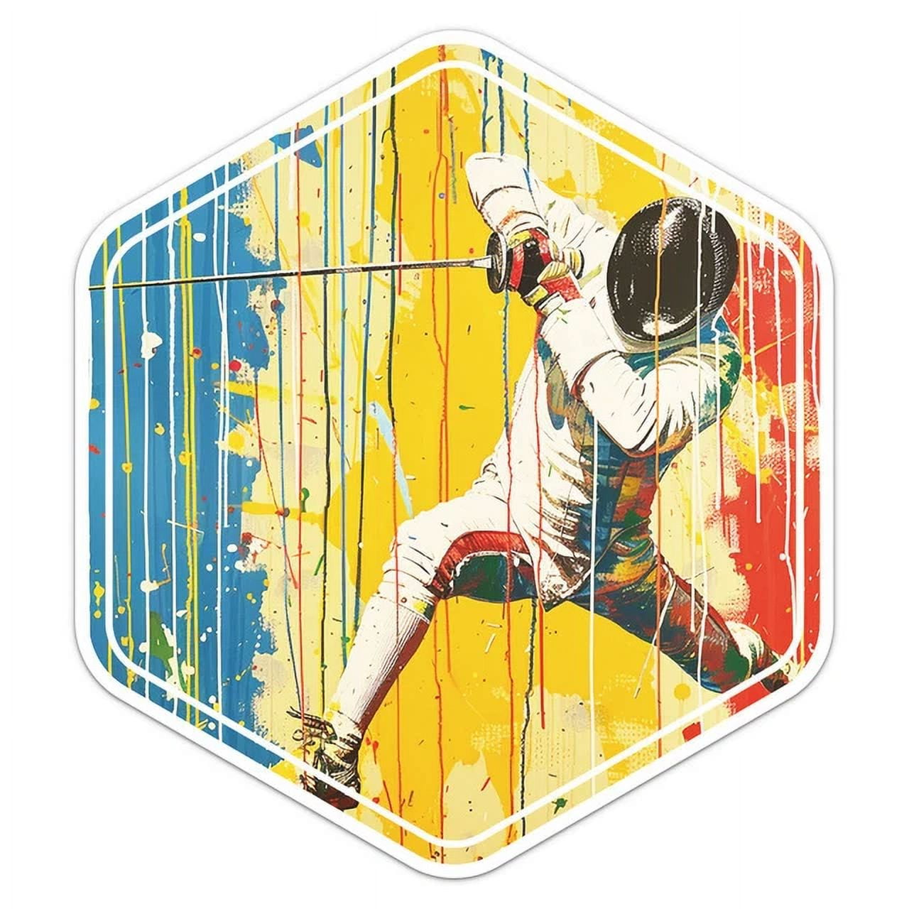 Dripping Fencing Sport Sticker Phone Decal Water Bottle Stickers Car ...