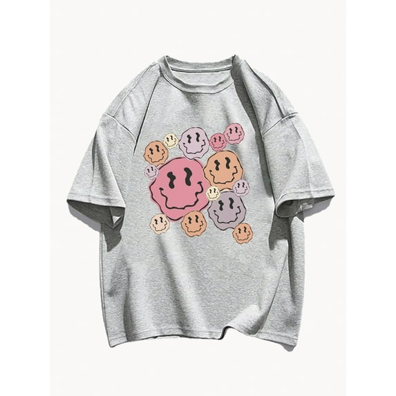 Dripping Happy Face T-Shirt - Walmart.com