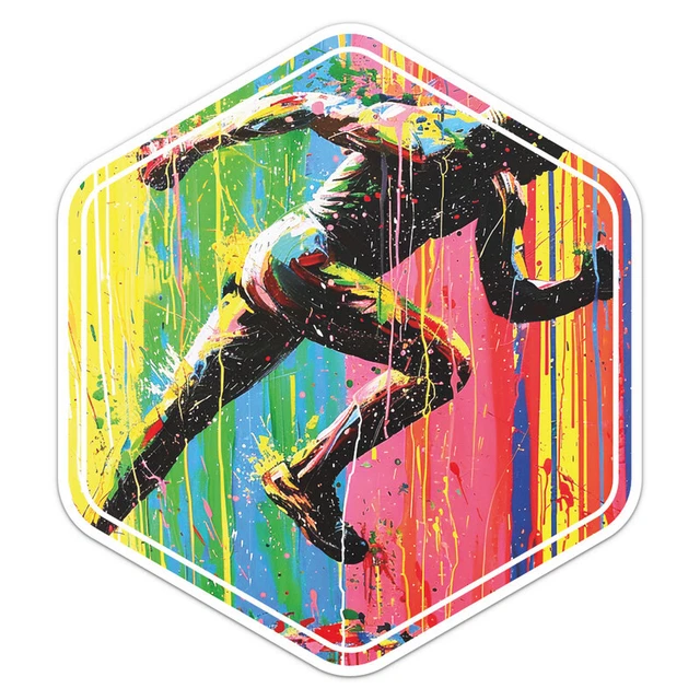 Dripping Running Sport Sticker Phone Decal Water Bottle Stickers Car ...