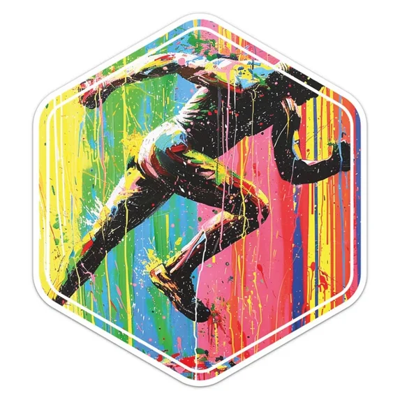 Dripping Running Sport Sticker Phone Decal Water Bottle Stickers Car ...