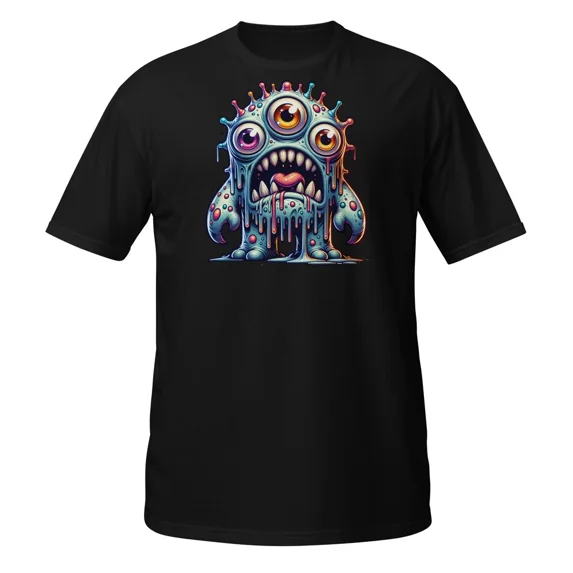 Dripping Slime Monster Four Eyed Creepy Cute Alien Blob Weird Art ...