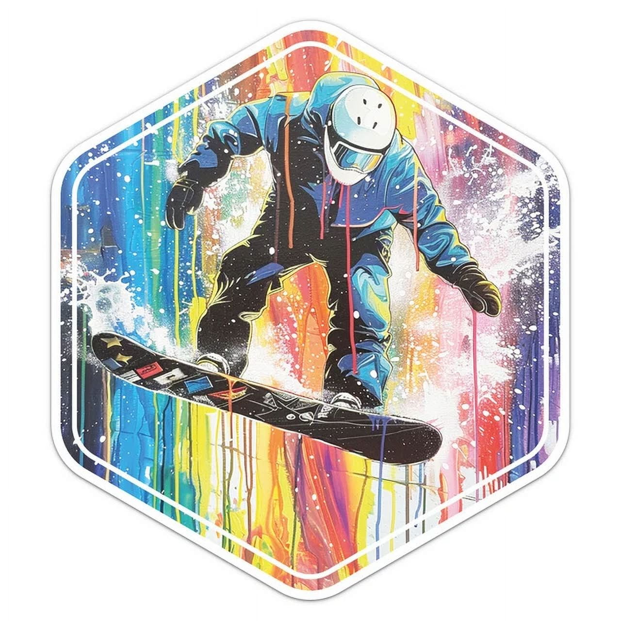 Dripping Snowboarding Sport Sticker Phone Decal Water Bottle Stickers ...