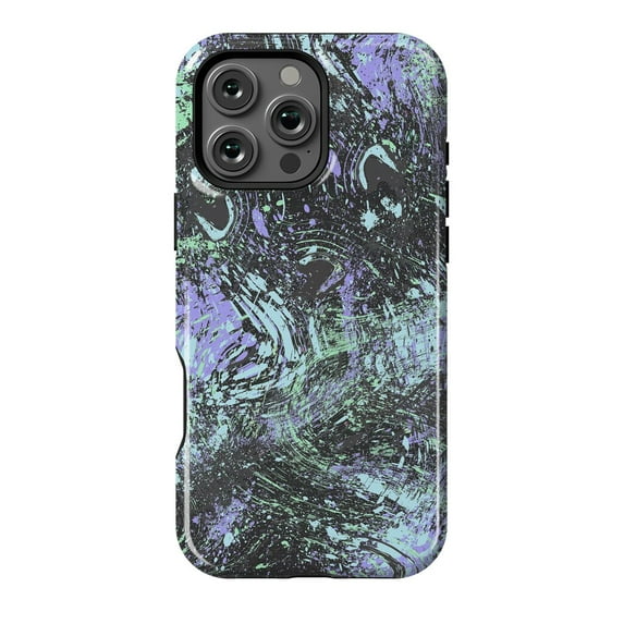 Dripping Splatter Purple Turquoise Phone Case for iPhone 11 12 13 14 15 ...