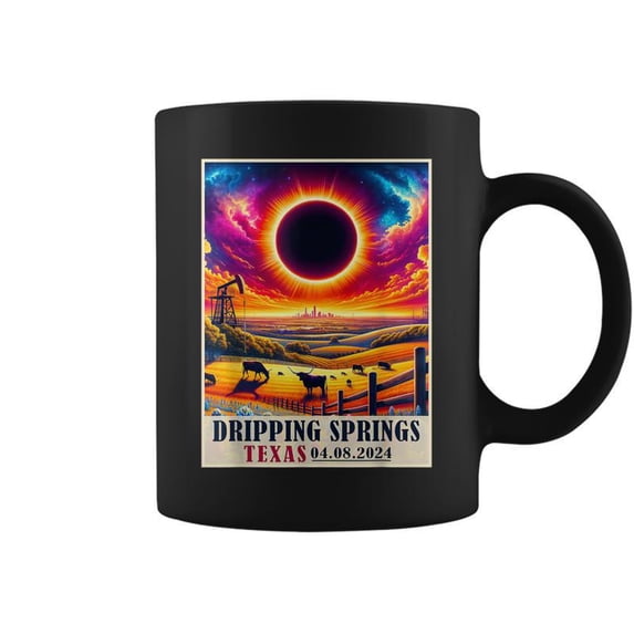 Dripping Springs Texas Total Solar Eclipse 2024 Coffee Mugs - Walmart.com
