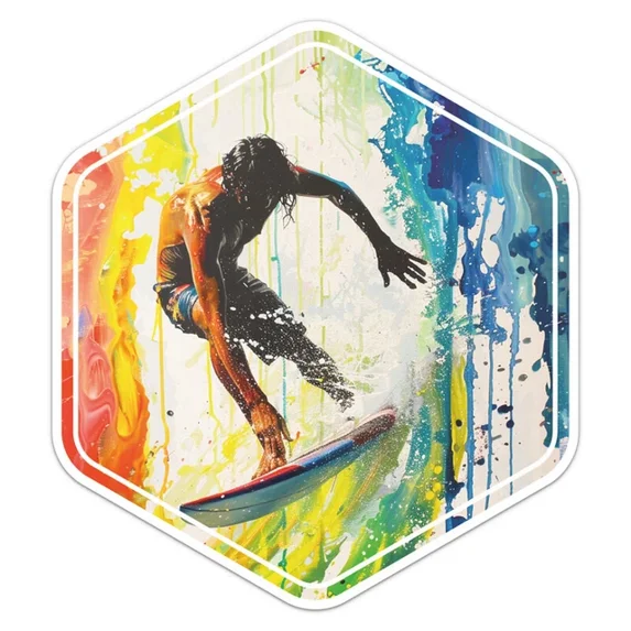 Dripping Surfing Sport Sticker Phone Decal Water Bottle Stickers Car ...
