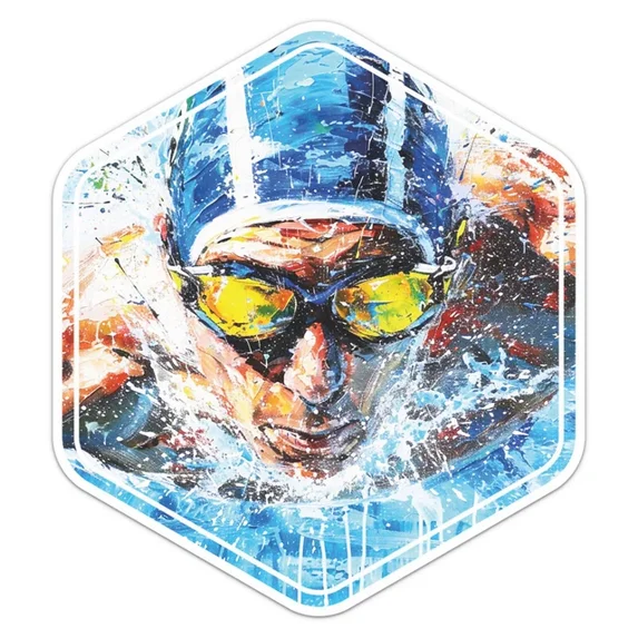 Dripping Swimming Sport Sticker Phone Decal Water Bottle Stickers Car ...