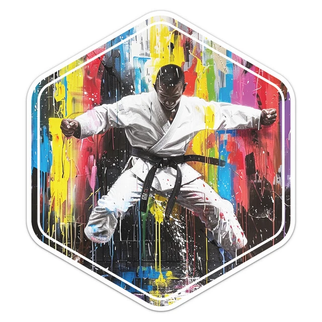 Dripping Taekwondo Sport Sticker Phone Decal Water Bottle Stickers Car ...