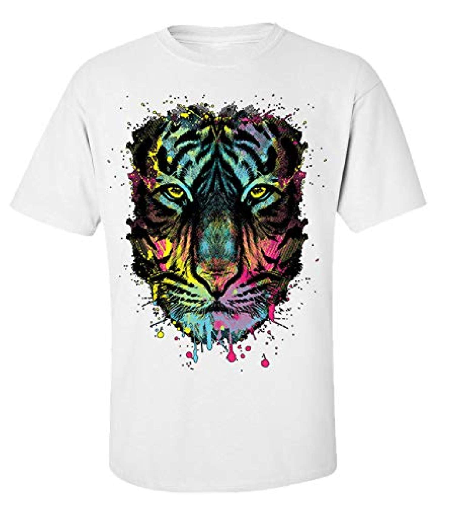 Dripping Tiger Adult Short Sleeve T-Shirt-White-Medium - Walmart.com
