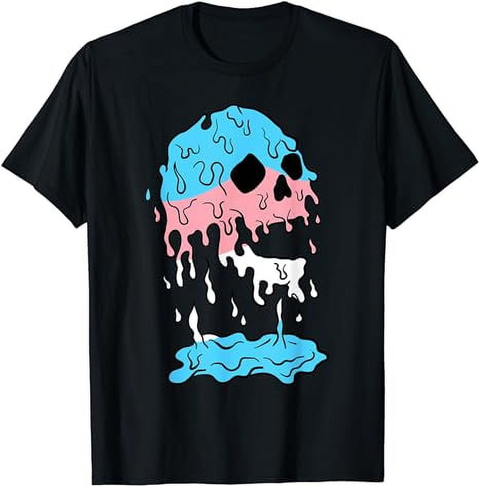 Dripping Trans Pride Skull Transgender T-Shirt - Walmart.com