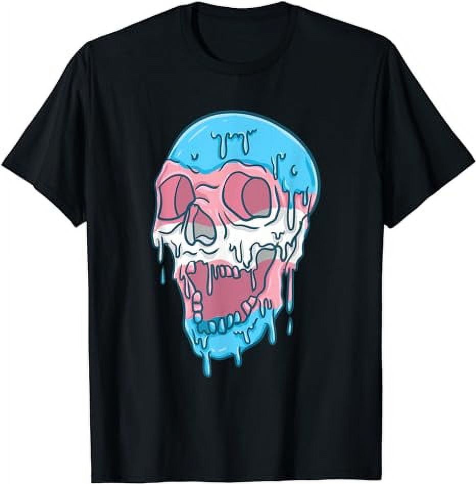 Dripping Trans Pride Skull Transgender T-Shirt - Walmart.com