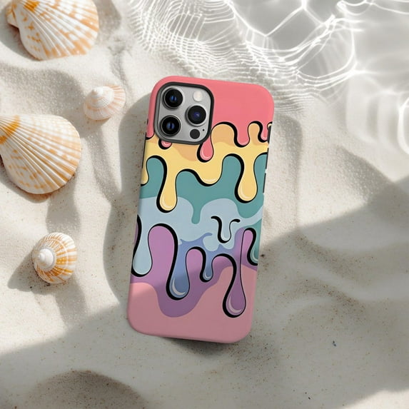 Dripping Wet Paint 90s 2000s Retro Rainbow Phone Case for 17 16 15 14 ...