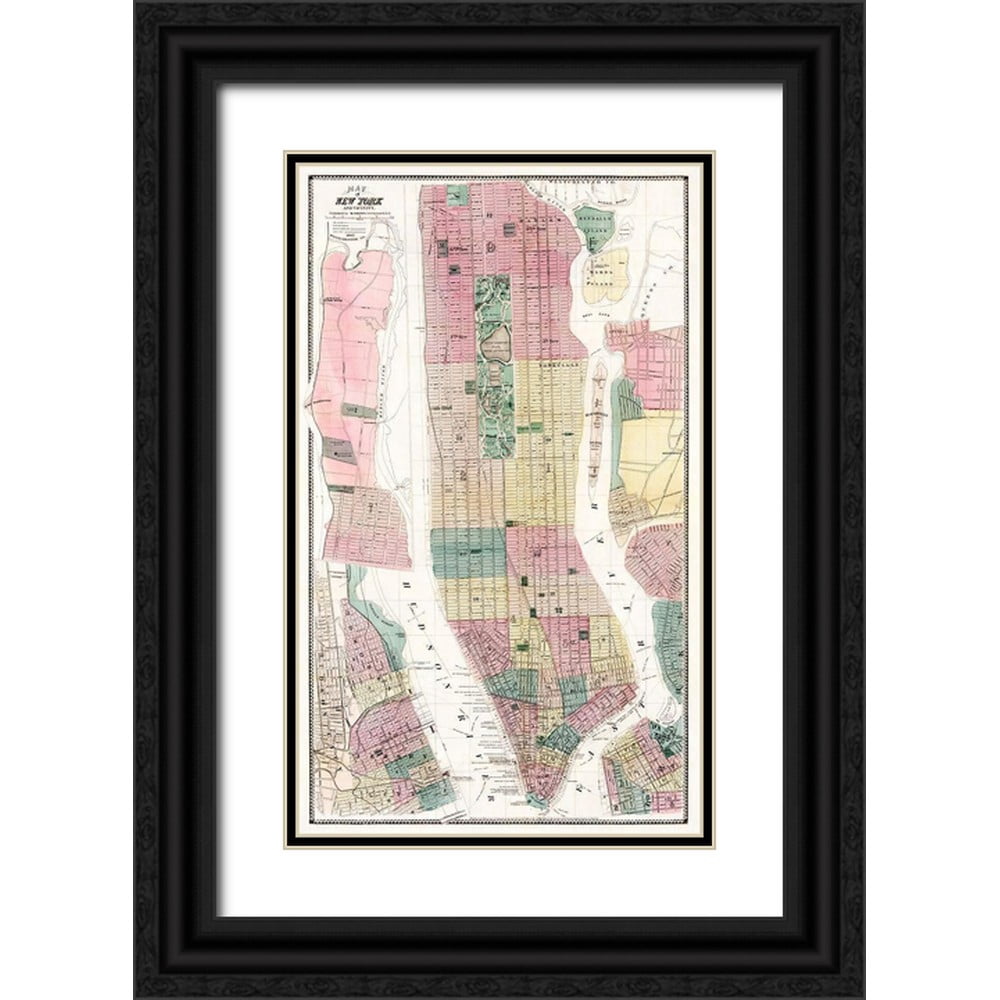 Dripps, Matthew 10x14 Black Ornate Wood Framed with Double Matting ...