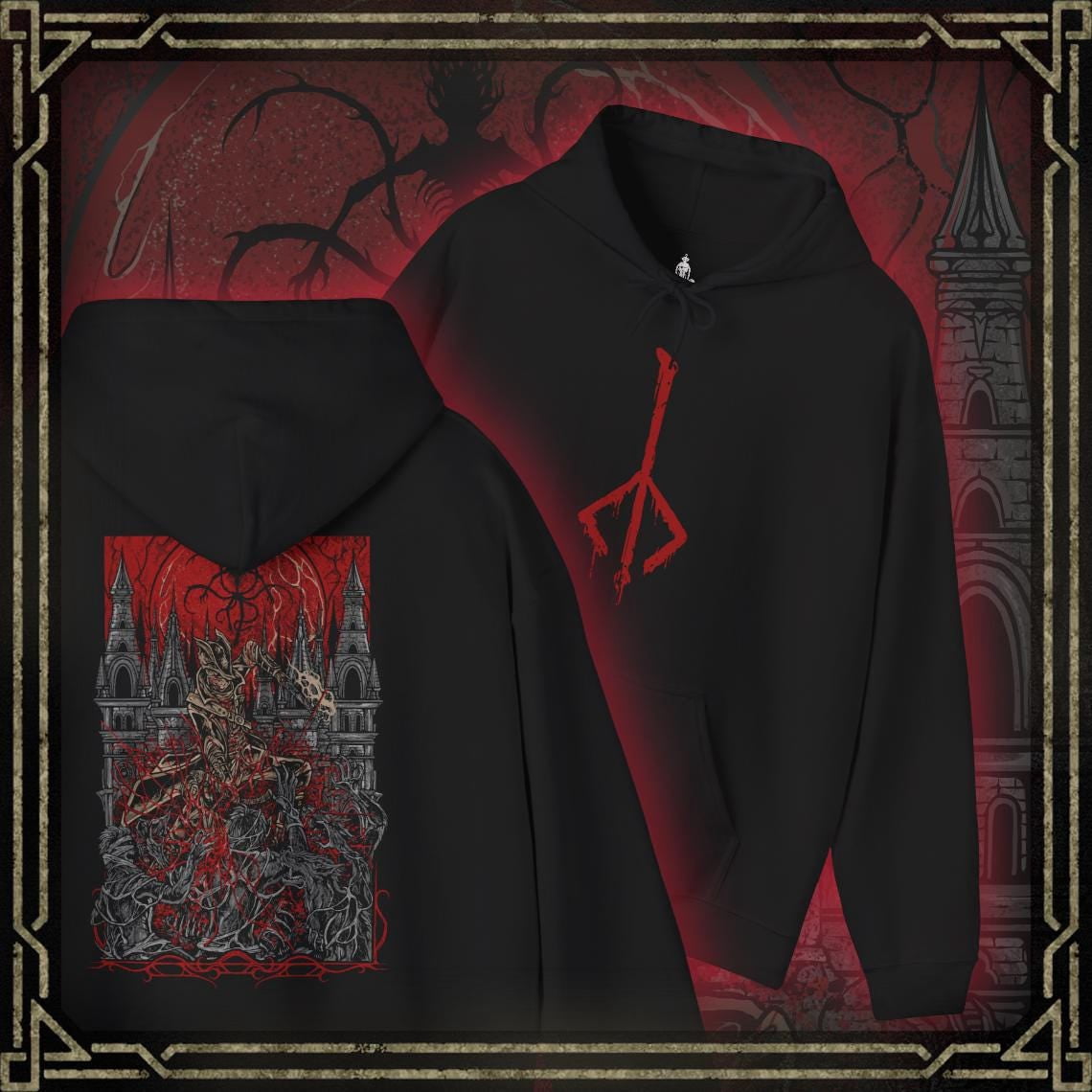 Drippy Souls Hunter of Yharnam Hoodie - Walmart.com