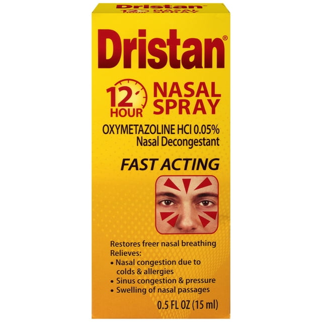 Dristan 12-Hour Decongestant Nasal Spray 0.5 fl. oz. Box - Walmart.com